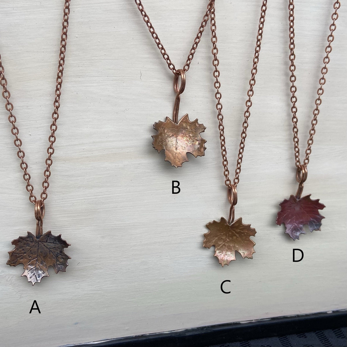 Copper Maple Leaf Necklace – Quirky-Squirrel